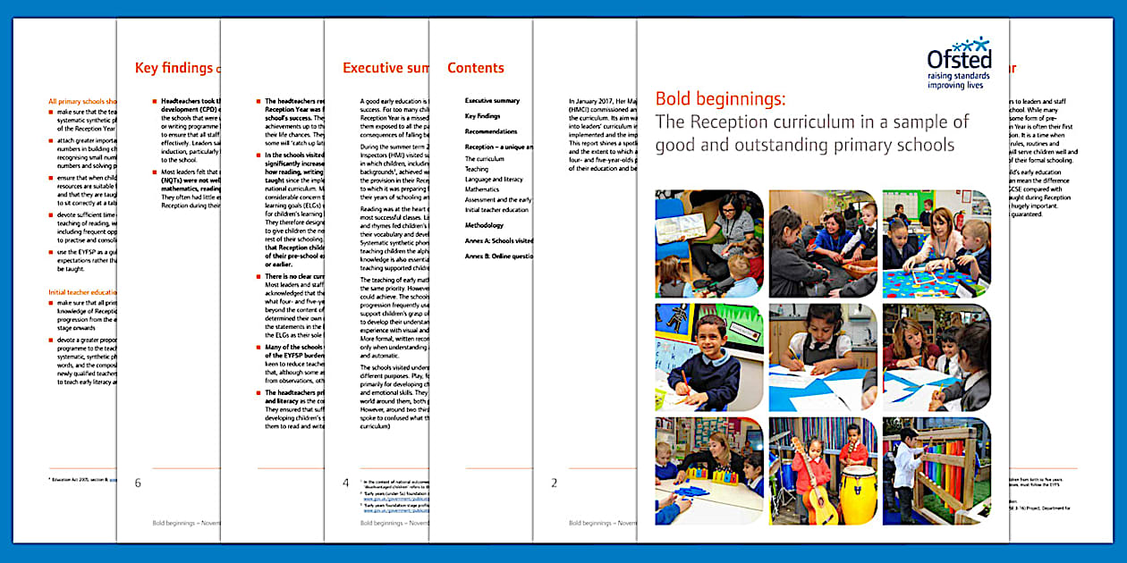 Bold beginnings: The Reception curriculum - Twinkl