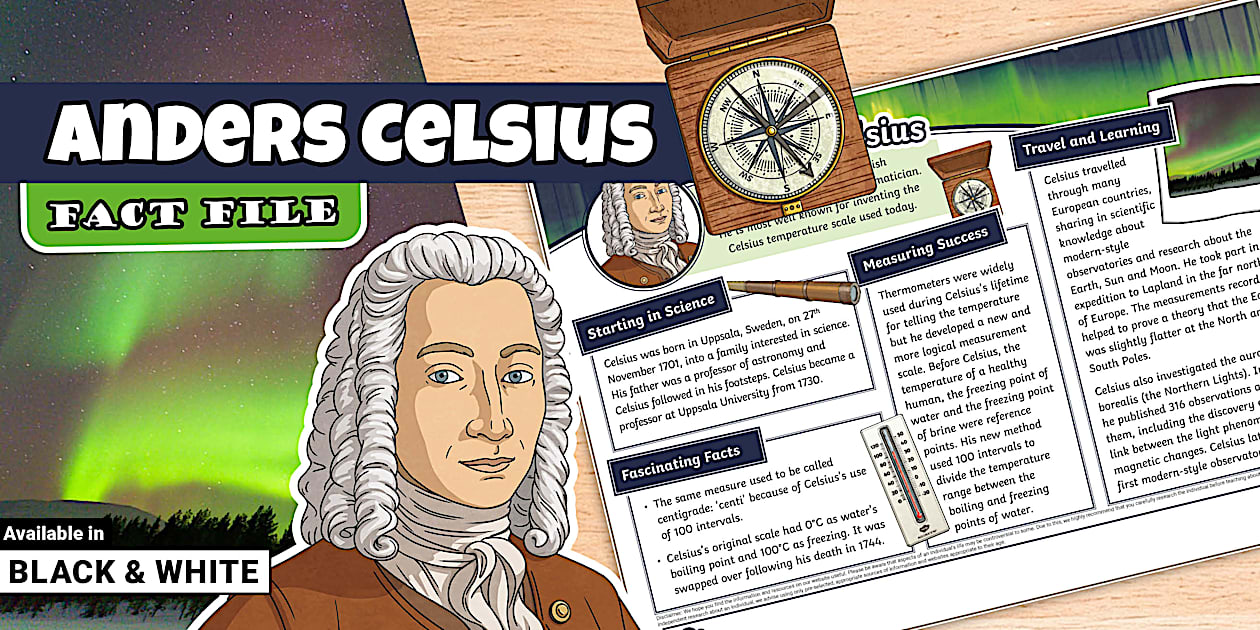 Anders Celsius Fact File - Twinkl - KS2