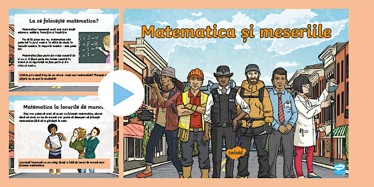 Matematica și meseriile Prezentare PowerPoint - Twinkl