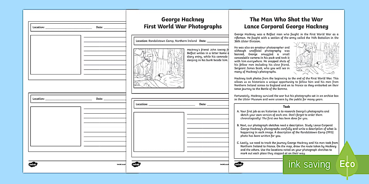 World War 1 Northern Ireland George Hackney Photo Pack