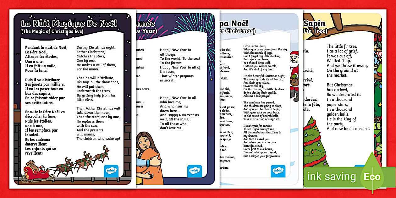 French Christmas Poetry - Christmas Poems - French & English