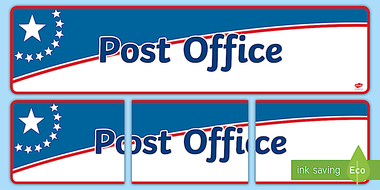 Post Office Dramatic Play Banner (Teacher-Made) - Twinkl