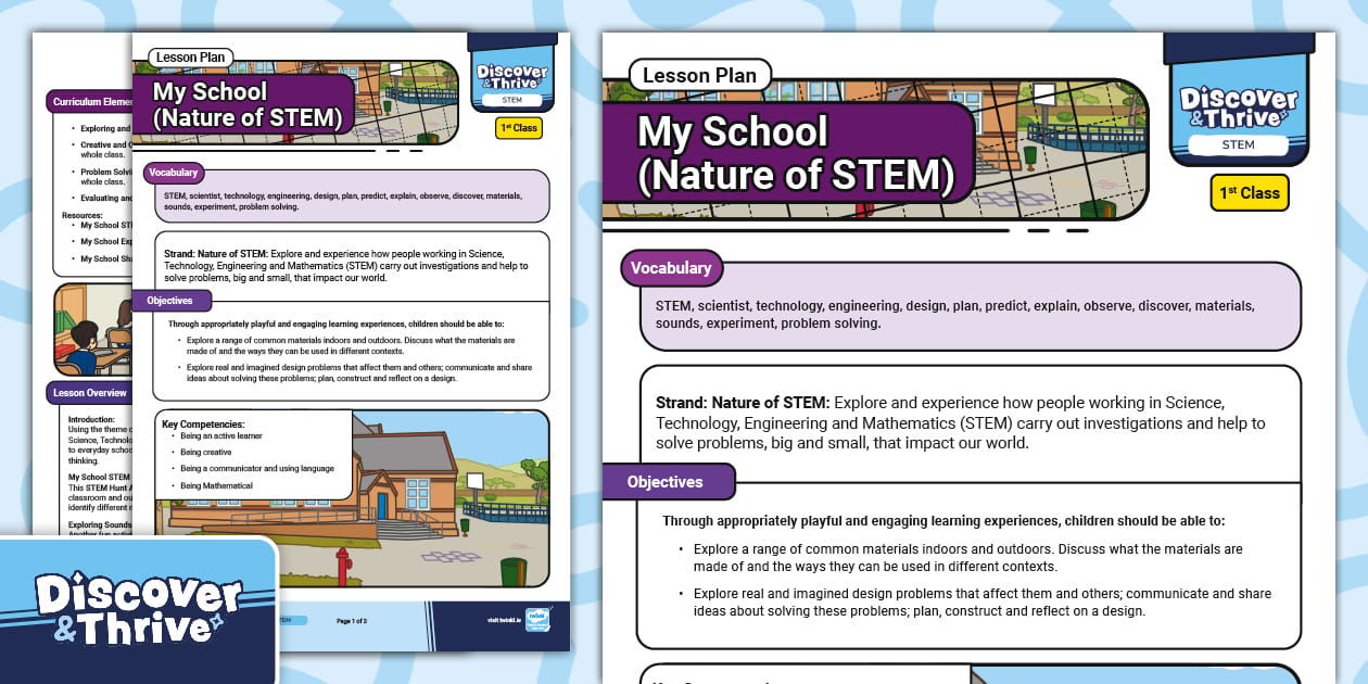My School STEM Lesson Plan (teacher made) - Twinkl
