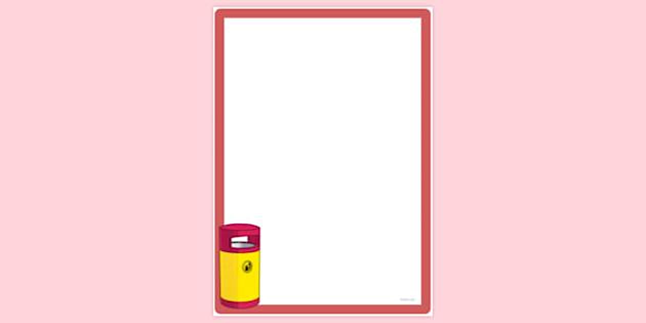Litter Bin Page Border | Page Borders | Twinkl - Twinkl