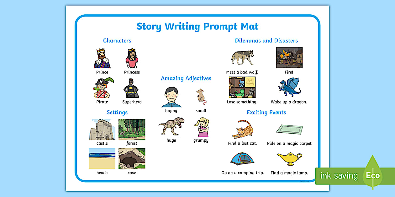 Creative Writing Prompts Word Mat | Teaching Resource