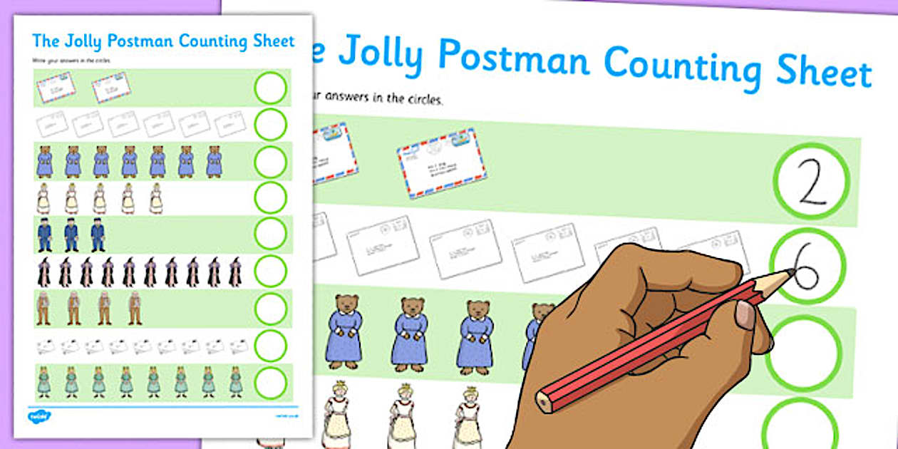 Higher Ability Themed 1-10 Counting Sheet to Support Teaching on The Jolly