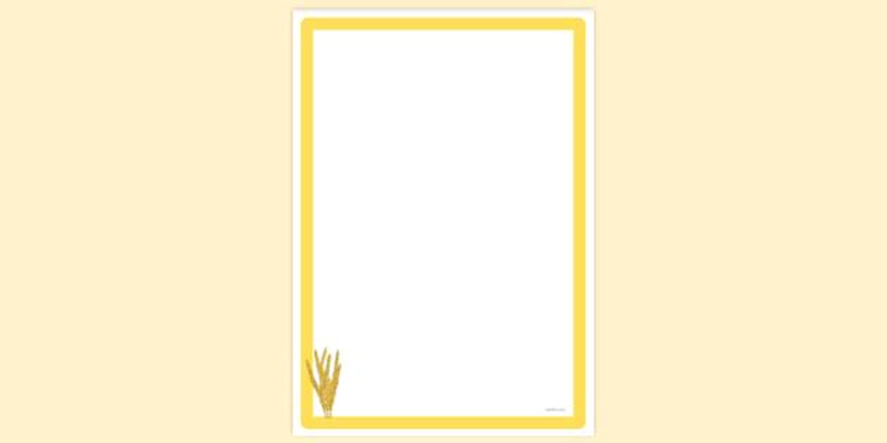 Simple Blank Grain Page Border | Page Borders | Twinkl