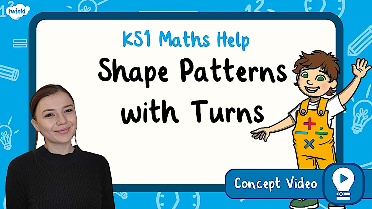 👉 Shape Patterns with Turns | KS1 Maths Concept Video