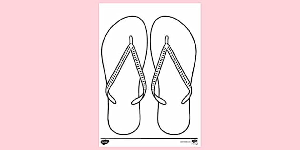 Pair of Flip Flops Colouring Sheet | Colouring Sheets