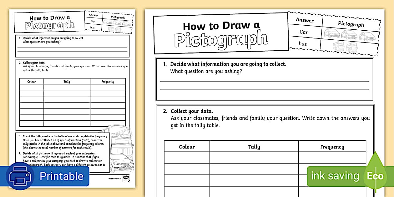 How to Draw a Pictograph - Project Activity Sheet - Twinkl