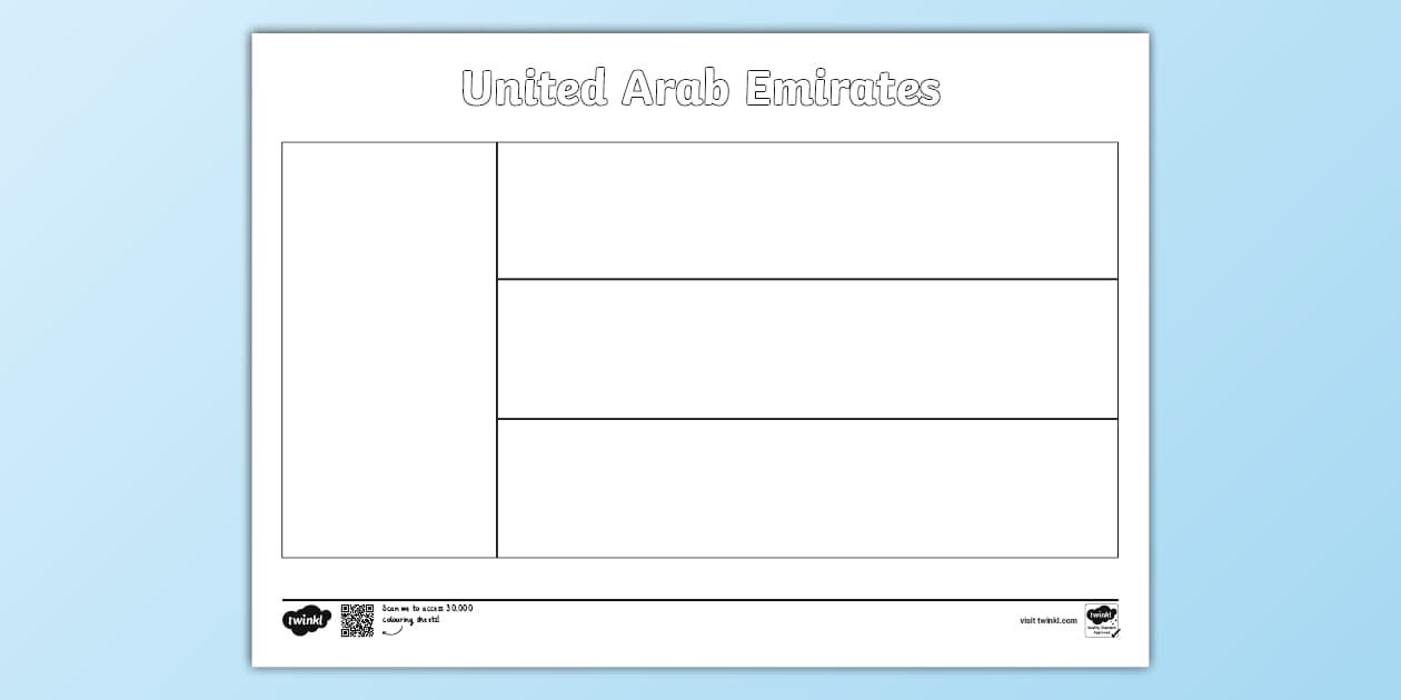 United Arab Emirates Flag Colouring - Twinkl Colouring