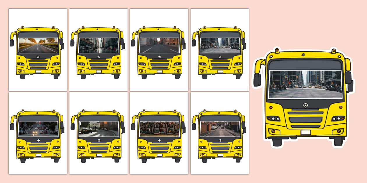 My View From the Bus Window Cut-Outs (l'enseignant a fait)