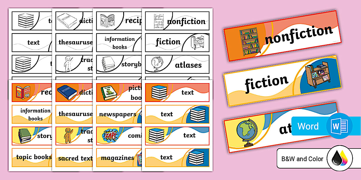 Editable Library Shelf Labels (teacher made) - Twinkl