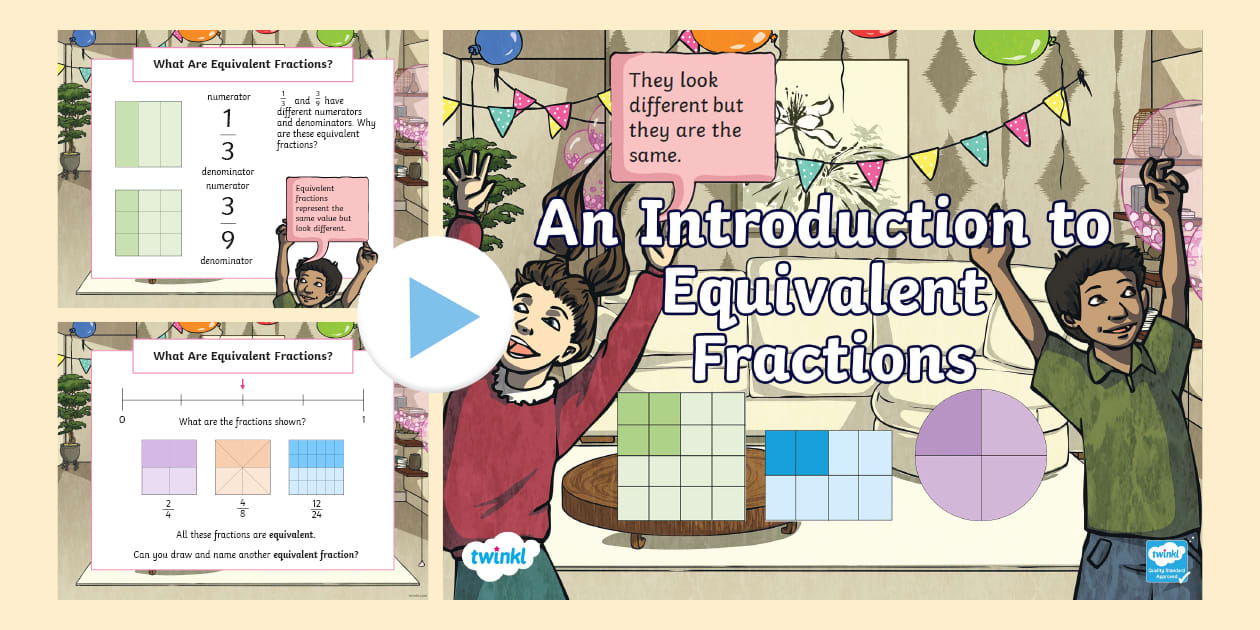 An Introduction to Equivalent Fractions PowerPoint - Twinkl