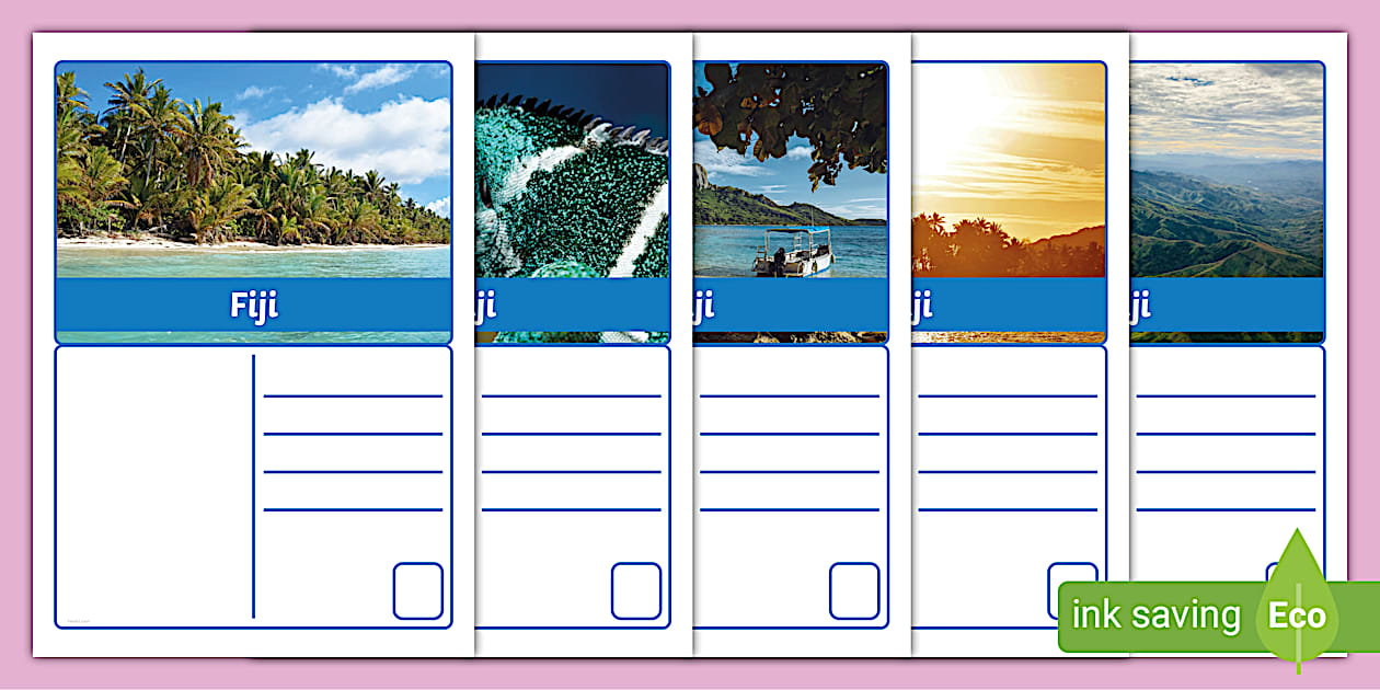 Fiji Postcards | Stationery | Fiji | Writing | Twinkl | KS1