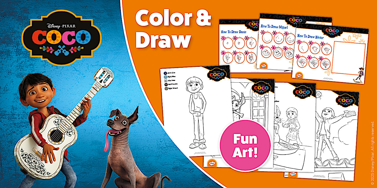 Coco: Coloring & Drawing Activity Pack