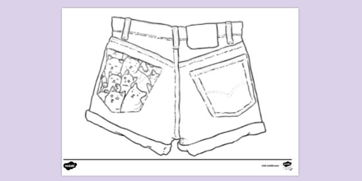 Customised Shorts Colouring | Colouring Sheet