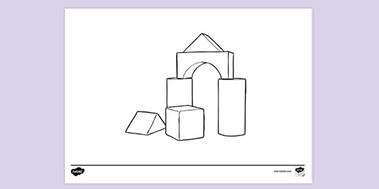 Wooden Blocks Colouring | Colouring Sheets (Teacher-Made)
