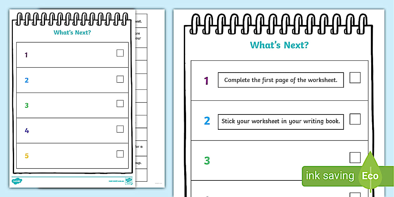What's Next? Table Mat (teacher made) - Twinkl