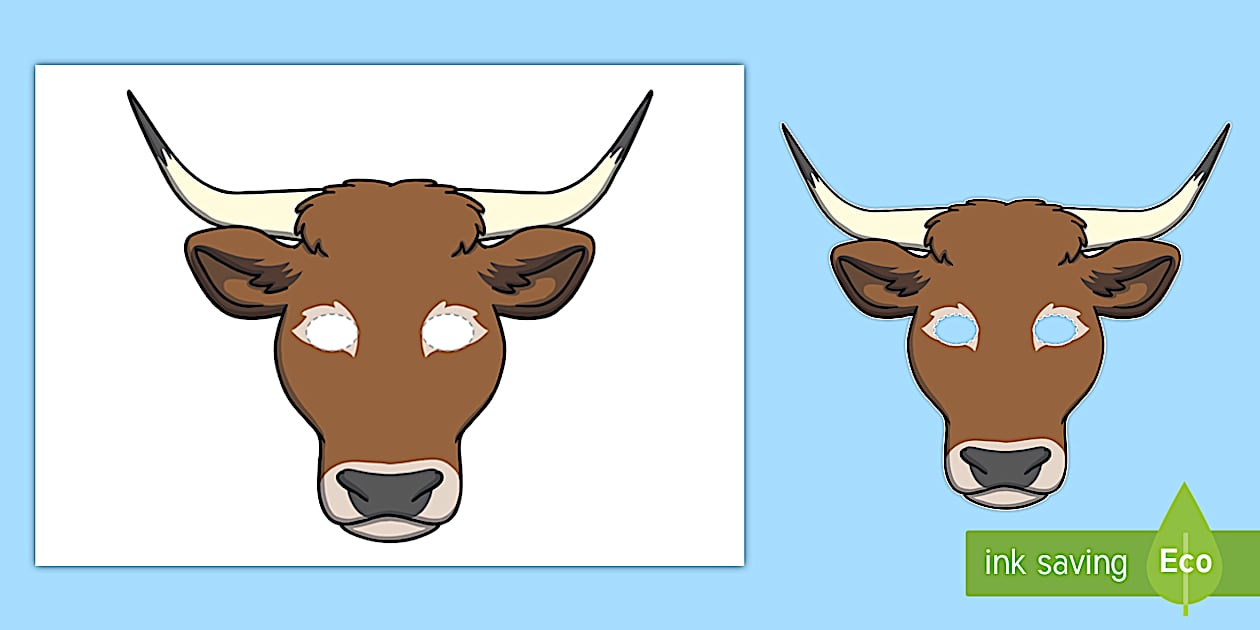 Ox Role-Play Mask (teacher made) - Twinkl