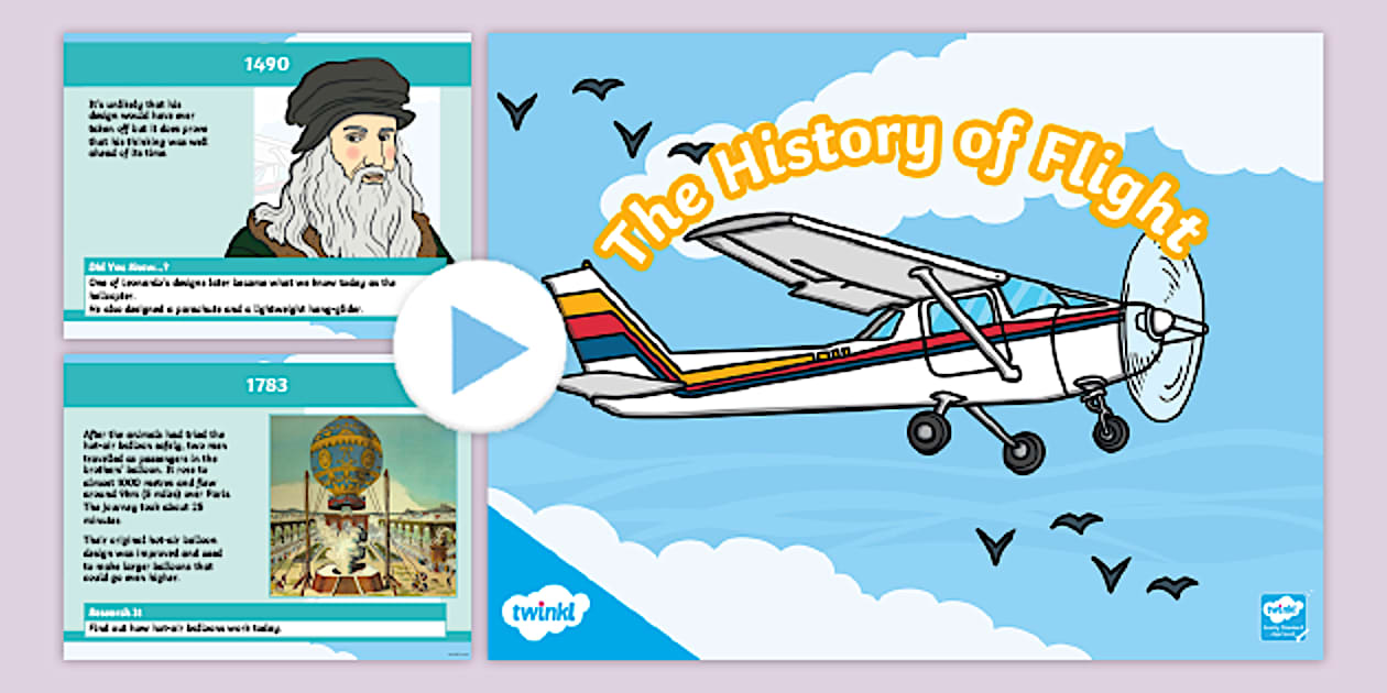 KS1 The History of Flight Information PowerPoint - Twinkl