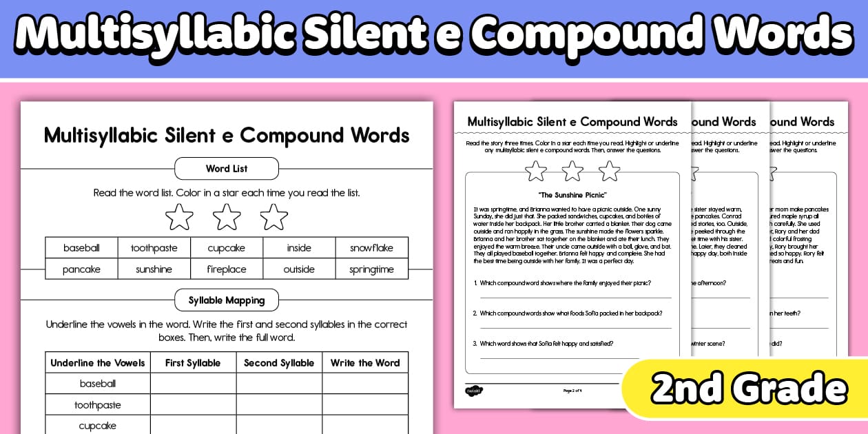 Reading Passages with Multisyllablic Silent e Compound Words