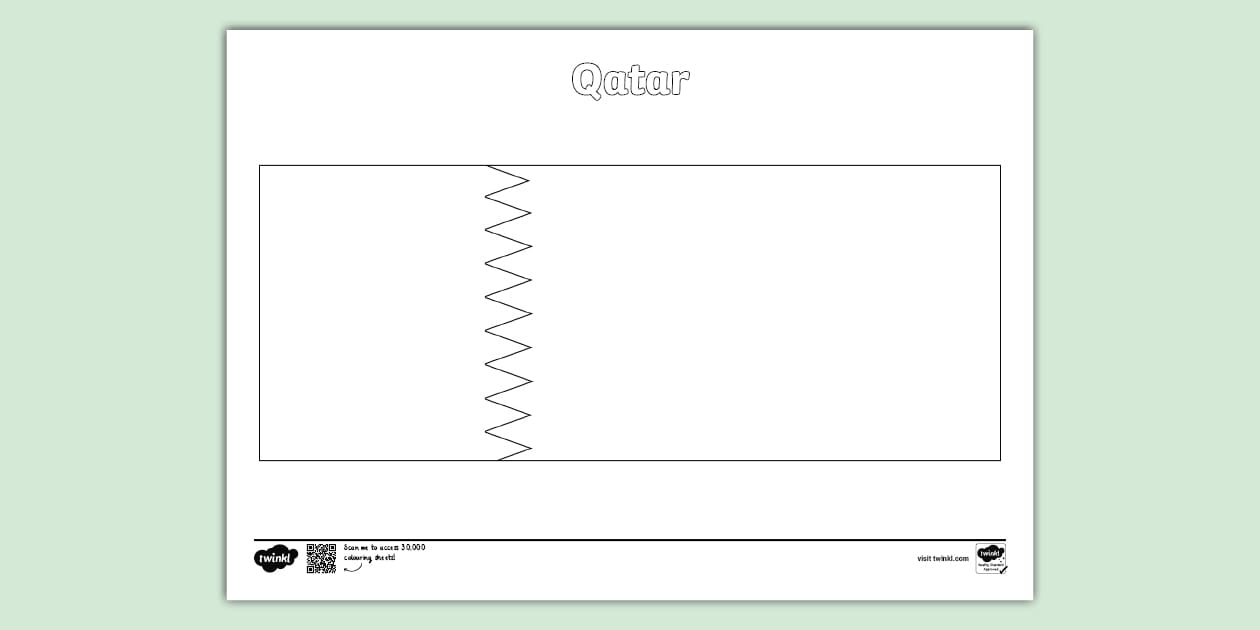 Qatar Flag Colouring | Activity | Twinkl (teacher made)