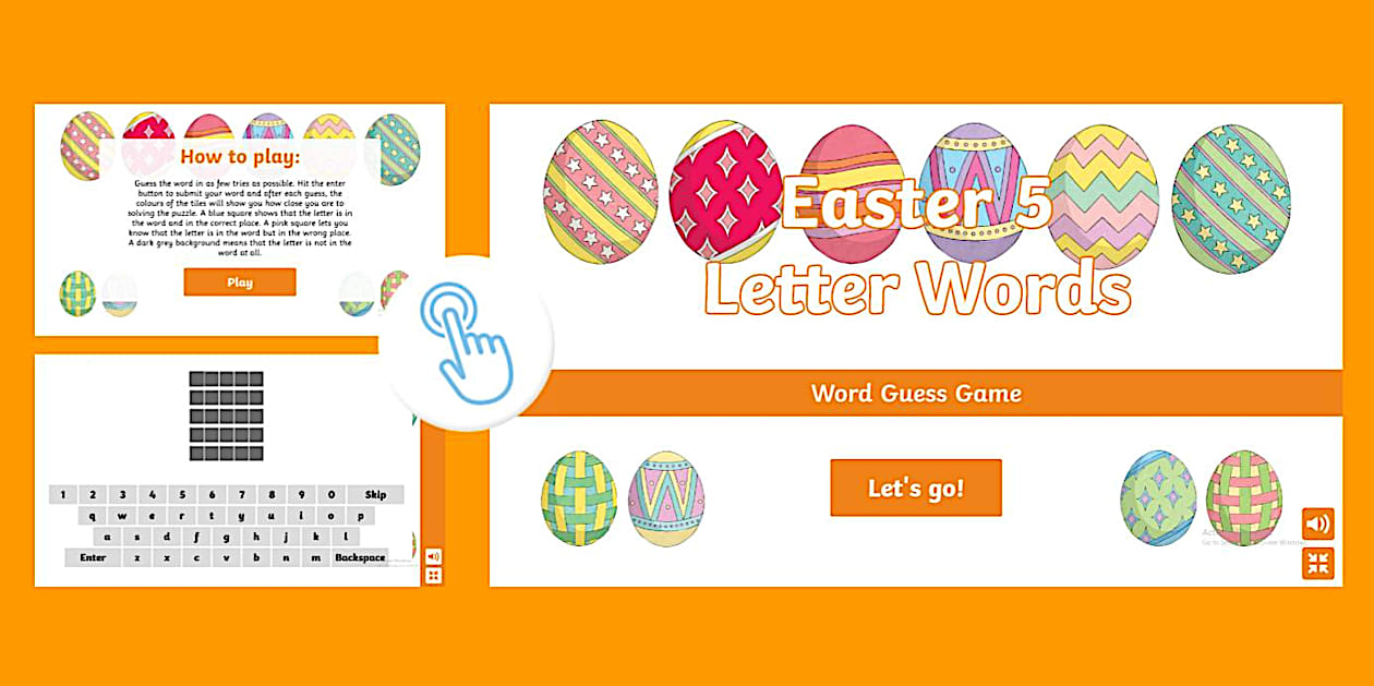 Easter Word Guess - 5 Letter Words (Teacher-Made) - Twinkl