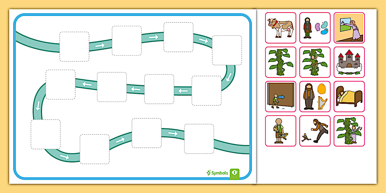 Twinkl Symbols: Jack and the Beanstalk Story Map Activity