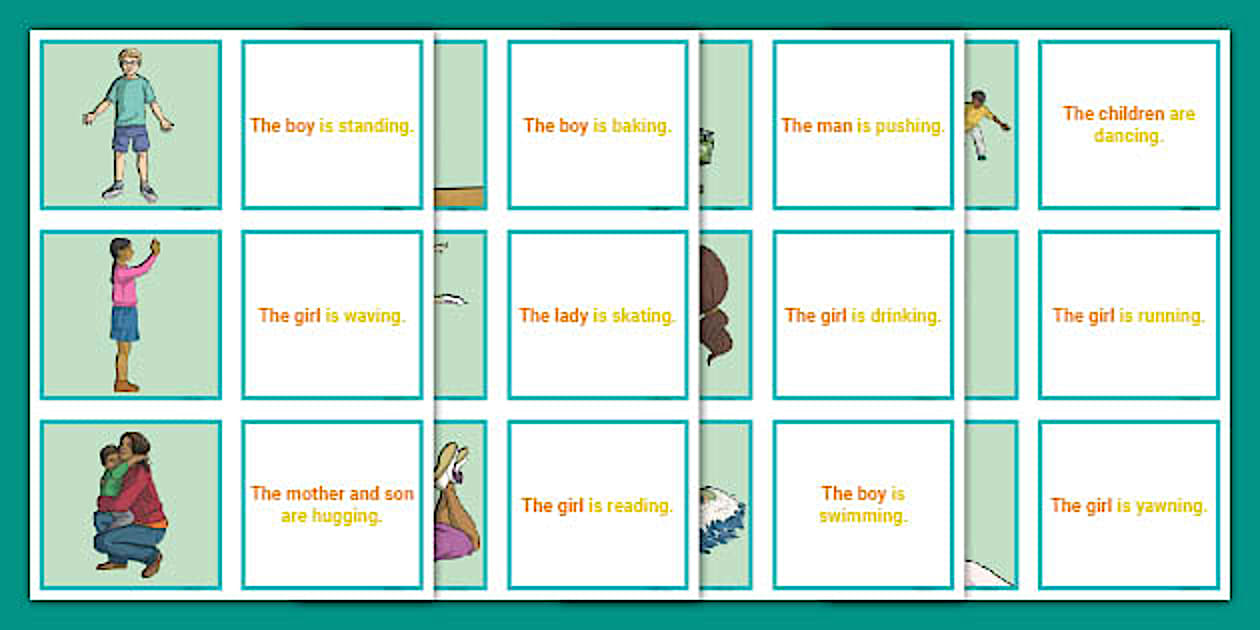 KS2 Colourful Semantics Who, Doing What? Picture Description Cards