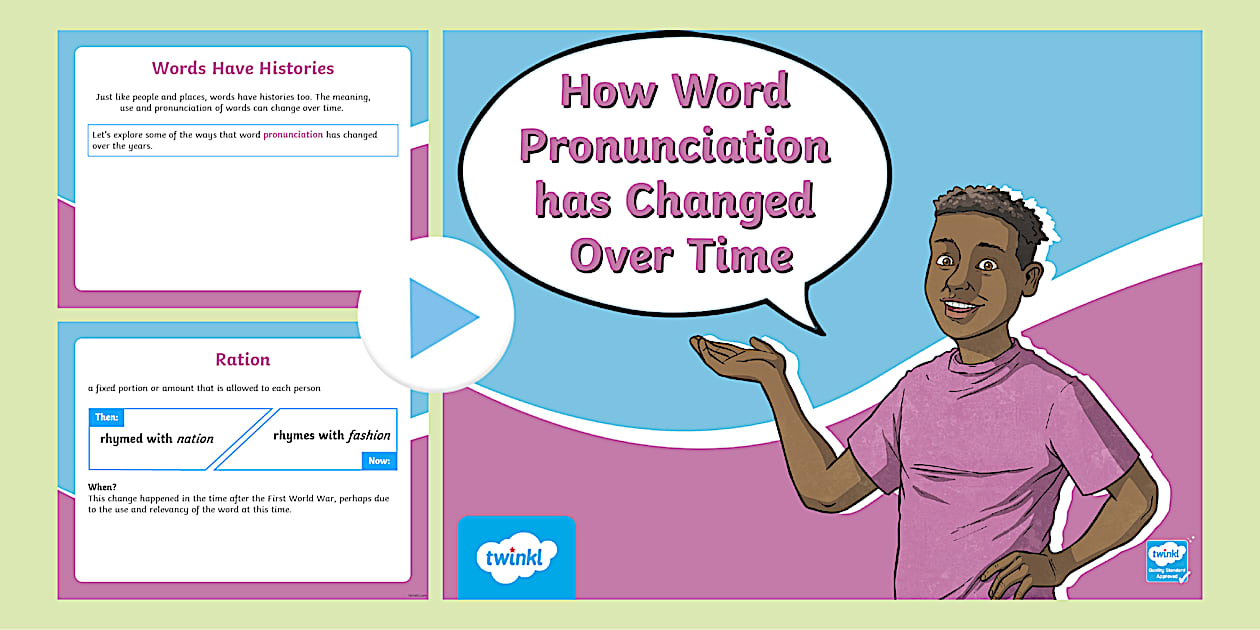 Word Pronunciation Changes Over Time PowerPoint - Twinkl