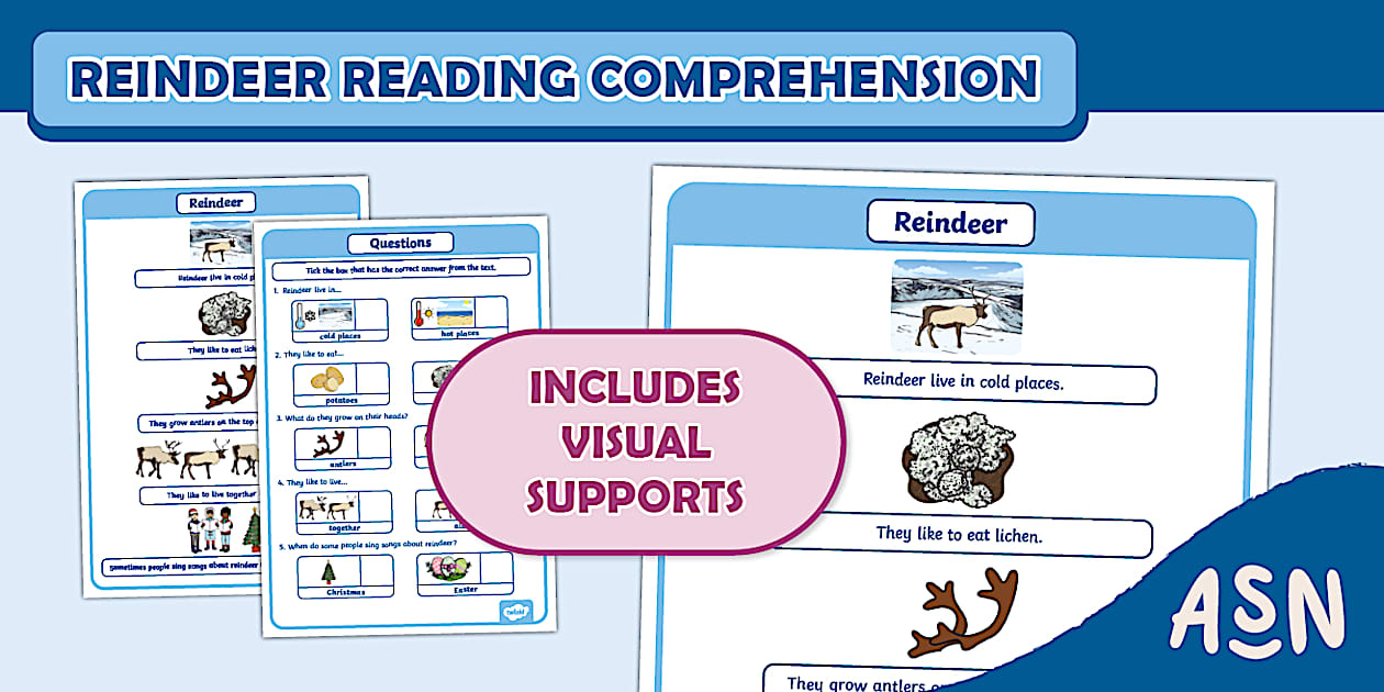 Reindeer Reading Comprehension with Visual Supports