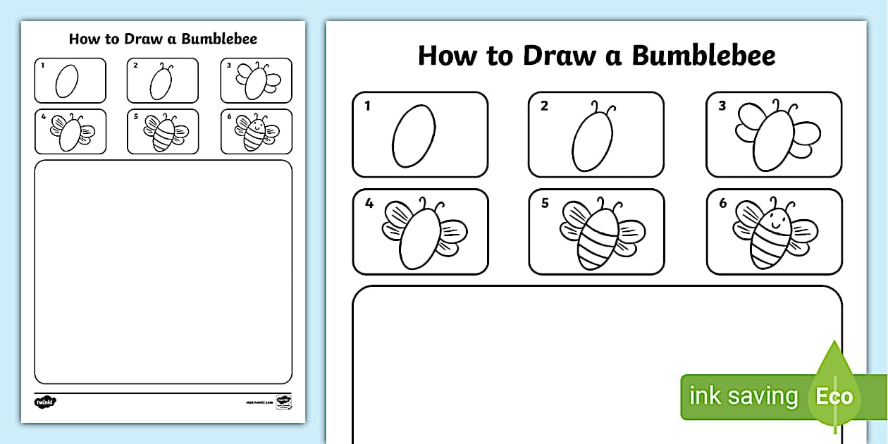 Easy Bumble Bee Drawing Activity | Twinkl Resources - Twinkl