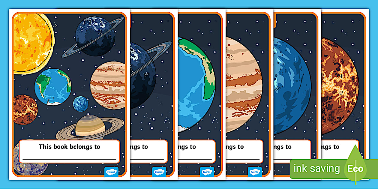 All Planets Themed Book Cover | Planets Book Cover | Twinkl