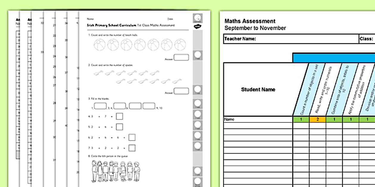 1st class maths | Curriculum assessment pack | Twinkl