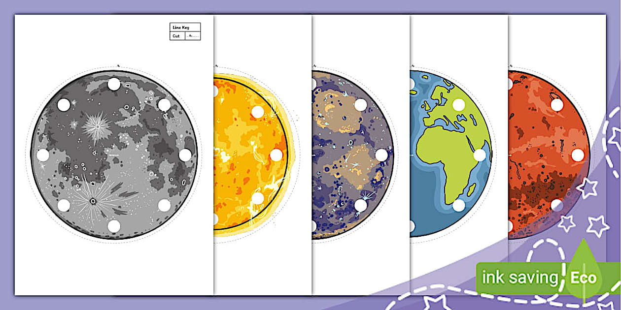Space Themed Threading Cards for Ages 1 - 3 (teacher made)