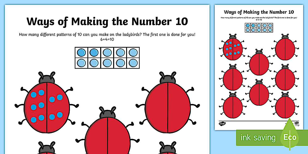 Ways of making 10 Worksheet / Worksheet (Teacher-Made)
