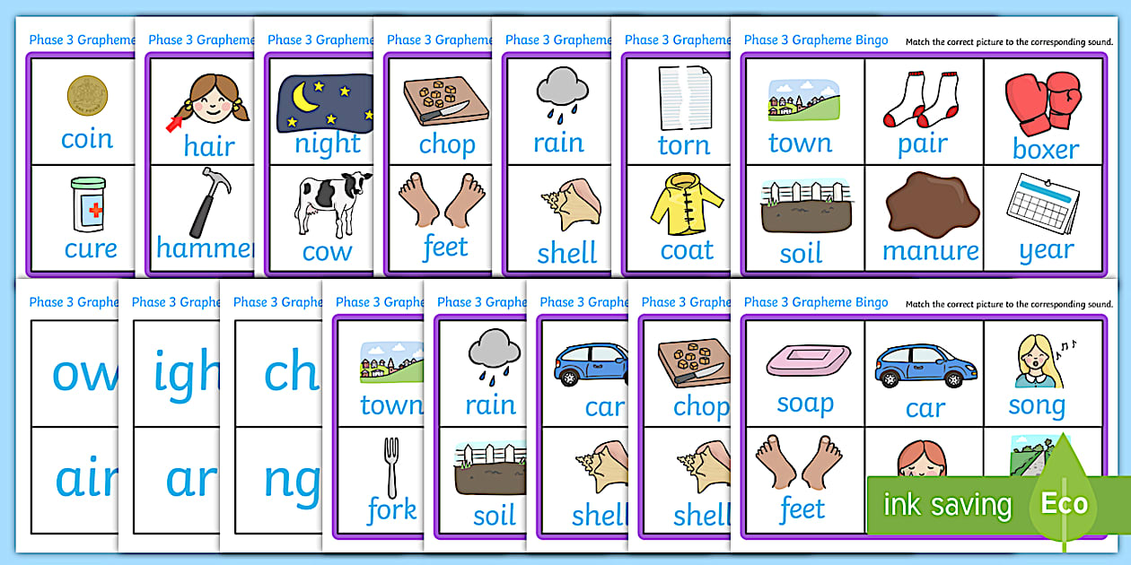 NSW Phase 3 Grapheme Phonics Bingo (teacher made) - Twinkl