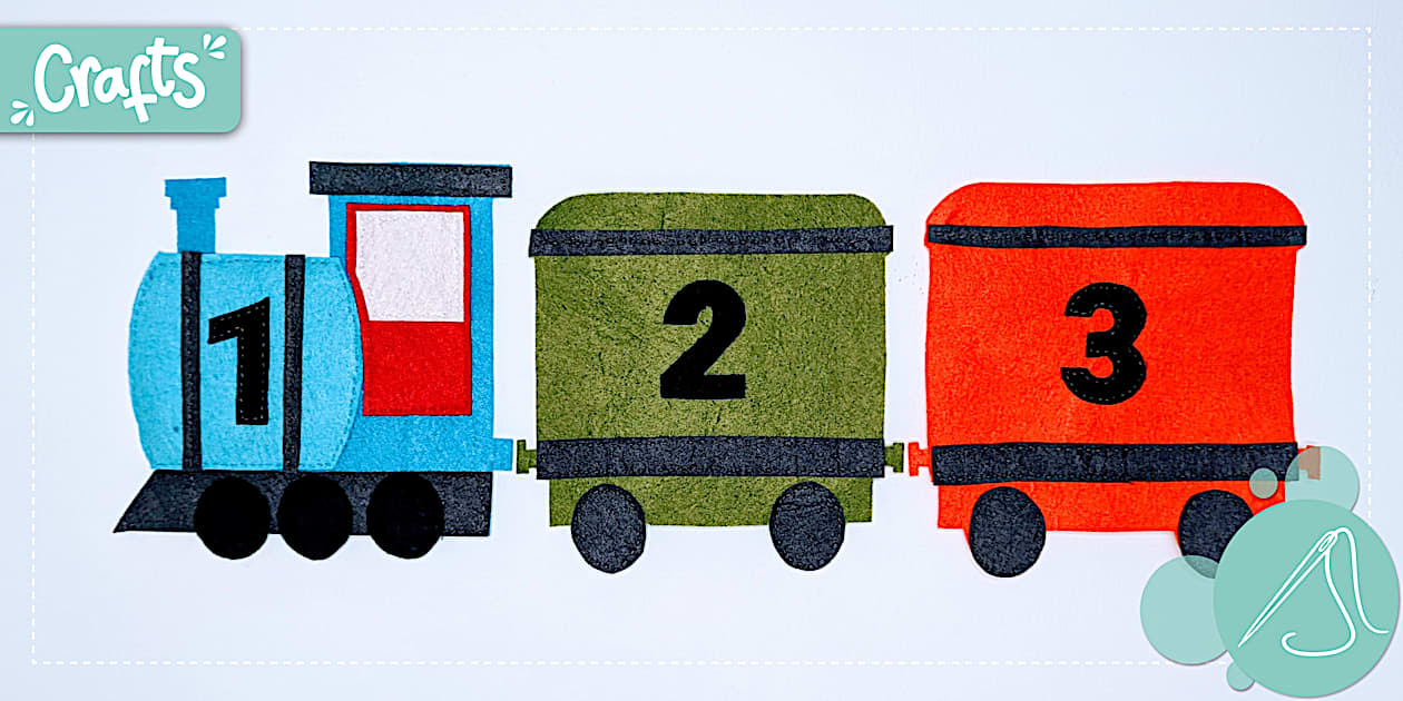Number Train Wall Display | Sewn Decoration Crafts - Twinkl