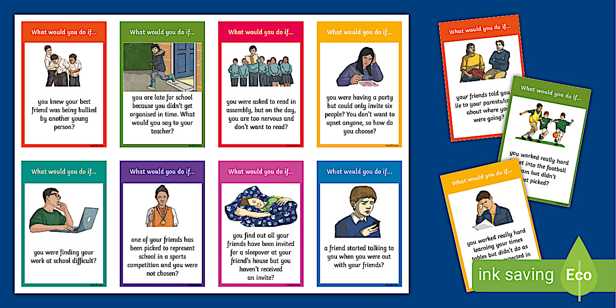 'What If?' Scenarios | Flashcards | Decision-Making Skills