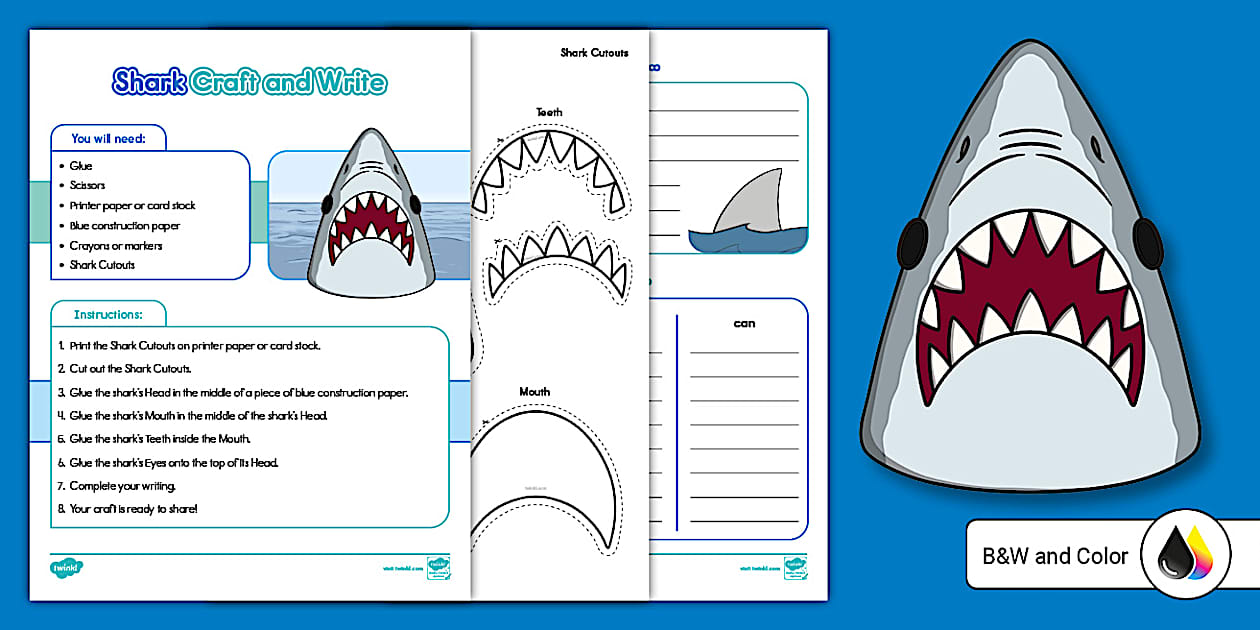Fun Shark Craft Activity for Grades K-2 | Twinkl USA
