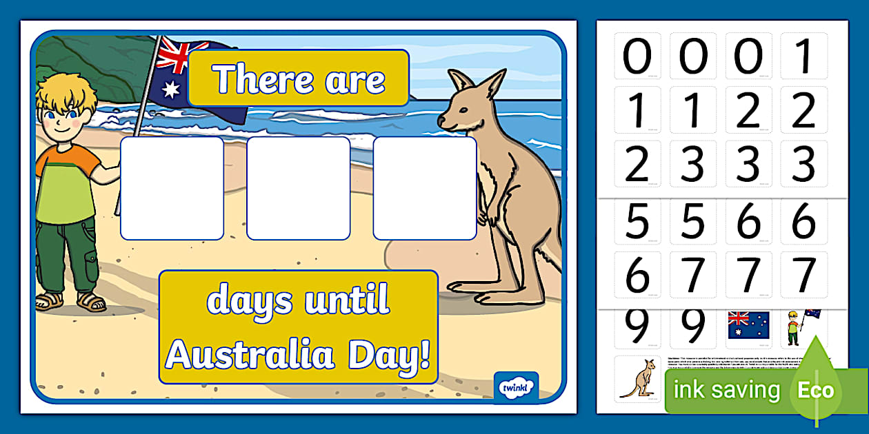 Australia Day Countdown Display Poster