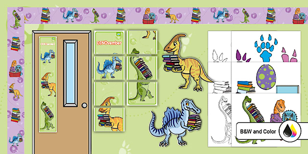 Dinosaur Door Decor Pack for Classrooms | Twinkl USA