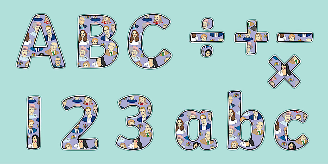 Editable Royal Family Display Lettering and Symbols - Twinkl
