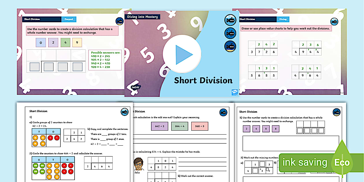 👉 Y5 Diving into Mastery: Step 7 Short Division Teaching Pack