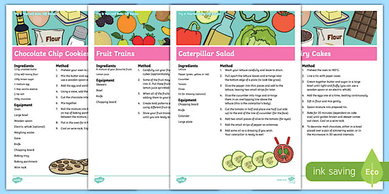 Try it Yourself Bake Off Recipe (teacher made) - Twinkl