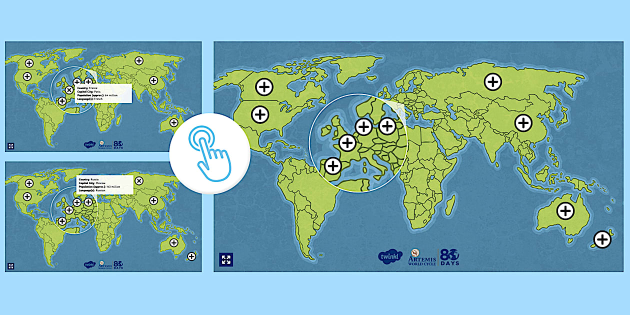 Around the World in 80 Days Map Activity | Twinkl Go!