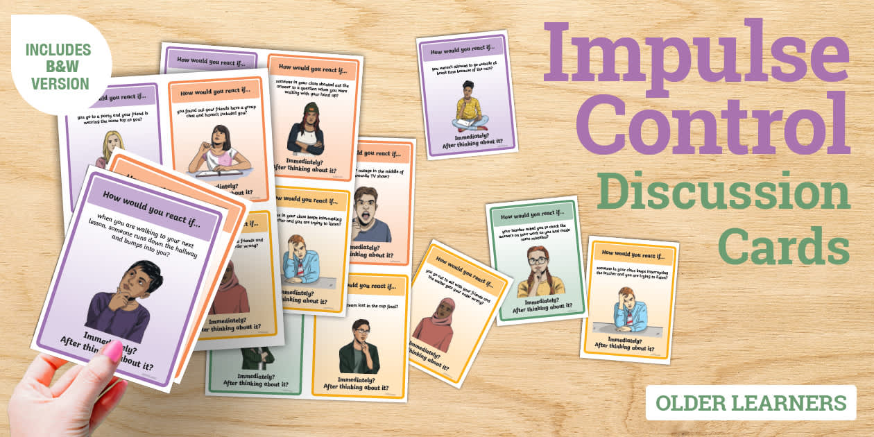 Impulse Control Cards for Older Learners