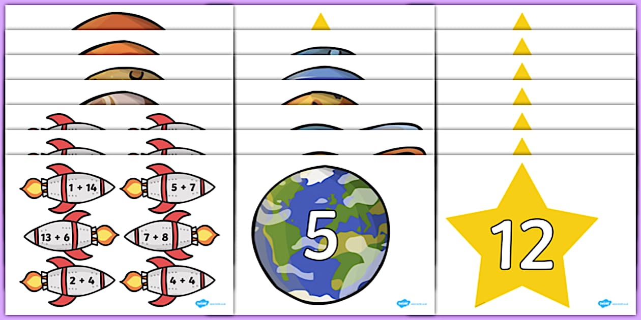 Editable Space Themed Addition to 20 Activity - Twinkl