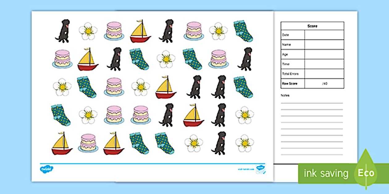 Rapid Naming Sheet (teacher made) - Twinkl